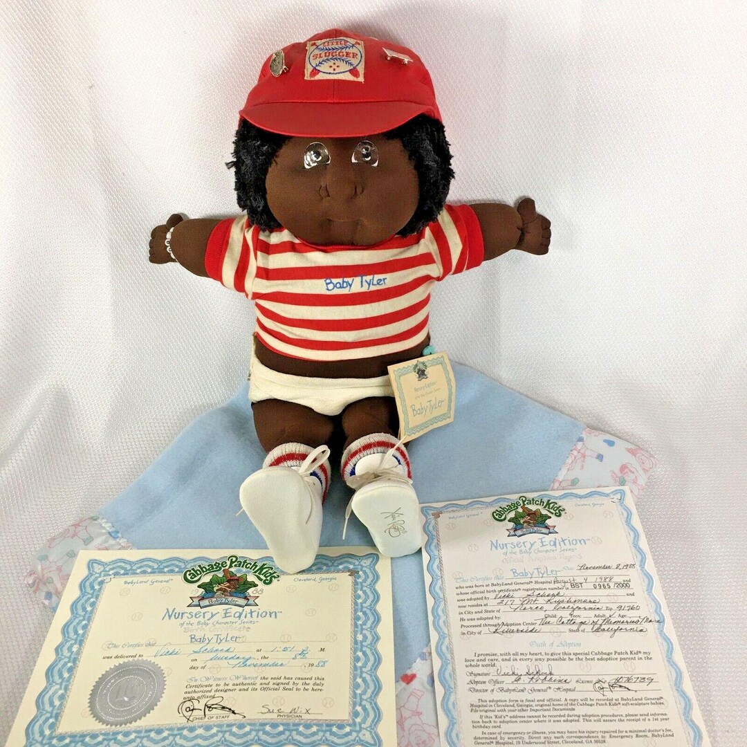 Vtg Cabbage Patch Kids Doll Nursery Edition Baby Tyler Hand Signed 1988 ...
