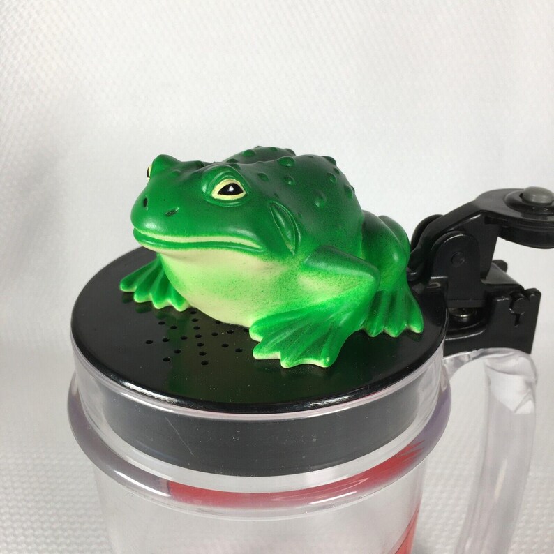 Vintage 1996 Budweiser Beer Talking Plastic Beer Mug Frog Bud-weis-er ...