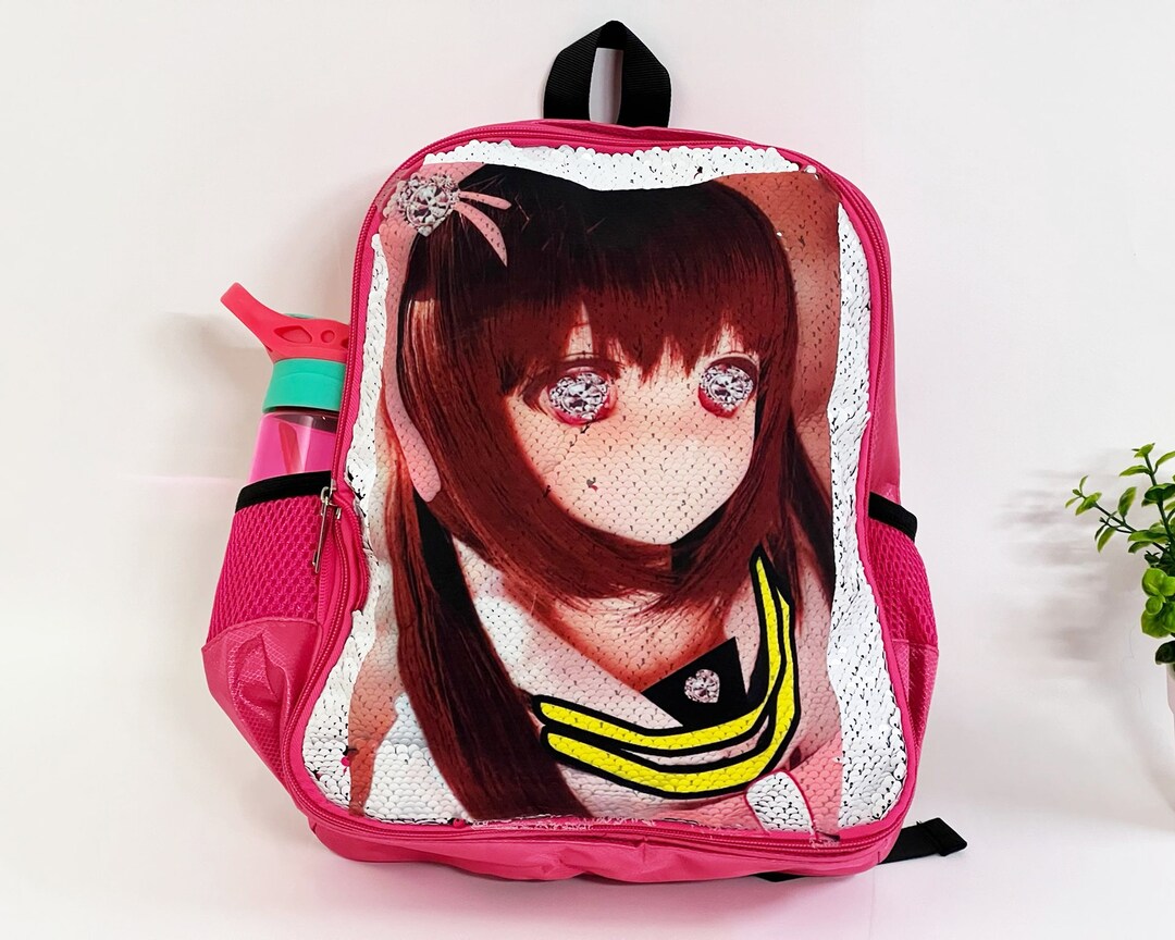 Cute Anime Backpack Personalised Flip Sequins Backpacks for Children ...