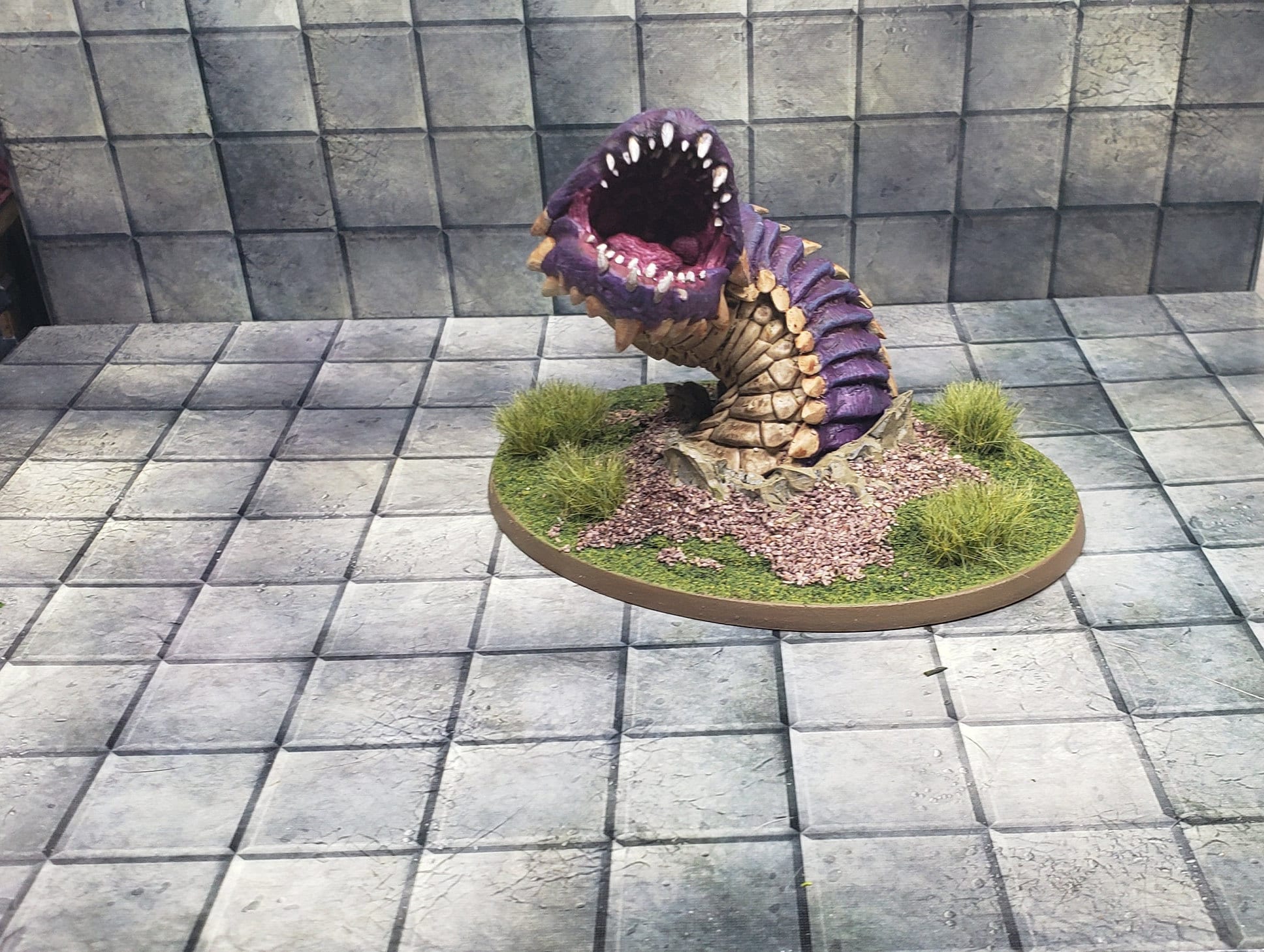 Hand Painted Purple Worm Miniature, Game Ready Monster - Etsy