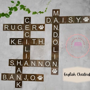 Family Word Art Tiles - Custom 3x3 Wood Tile Set - Personalized Home ...
