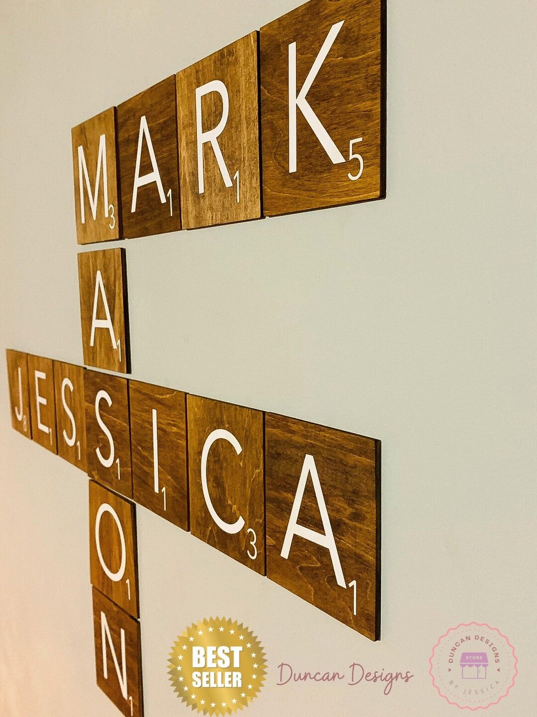 Personalized Wood Wall Tiles 4X4 - Word Art Decor Family Wood Tile ...