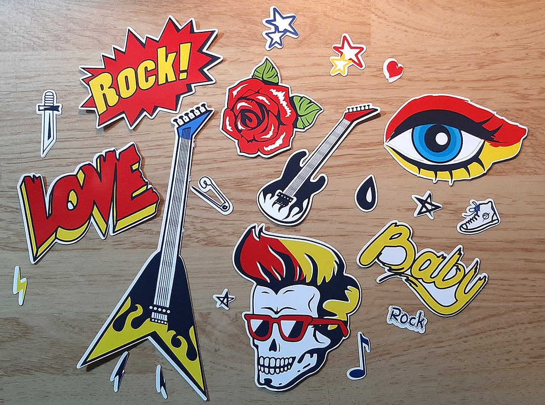 Pegatinas de Rock & Roll pegatinas temáticas de rock de - Etsy España