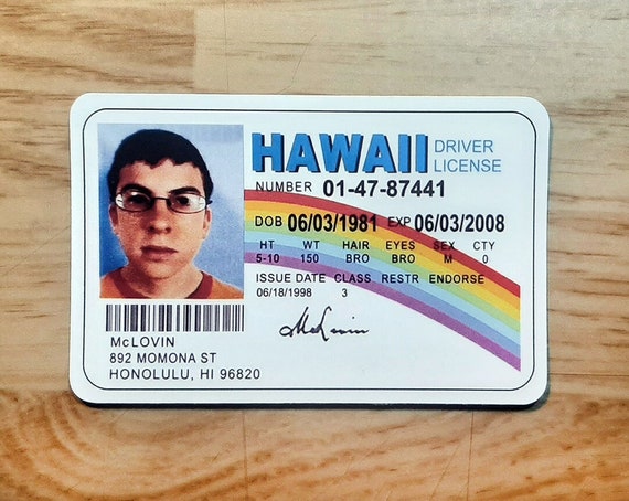 Mclovin Drivers License Parody Sticker Humorous Sticker - Etsy Finland