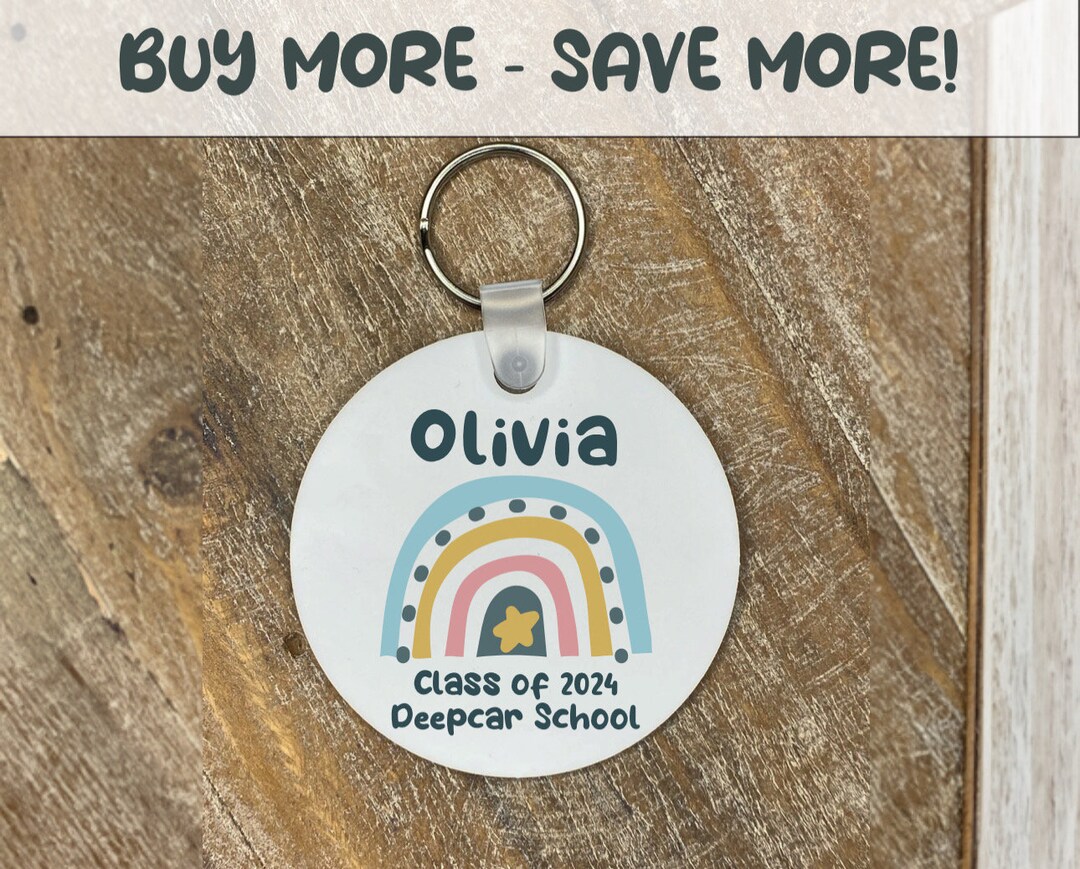 Personalised Any NAME Any SCHOOL Keyring Key Ring Key Chain - Class ...