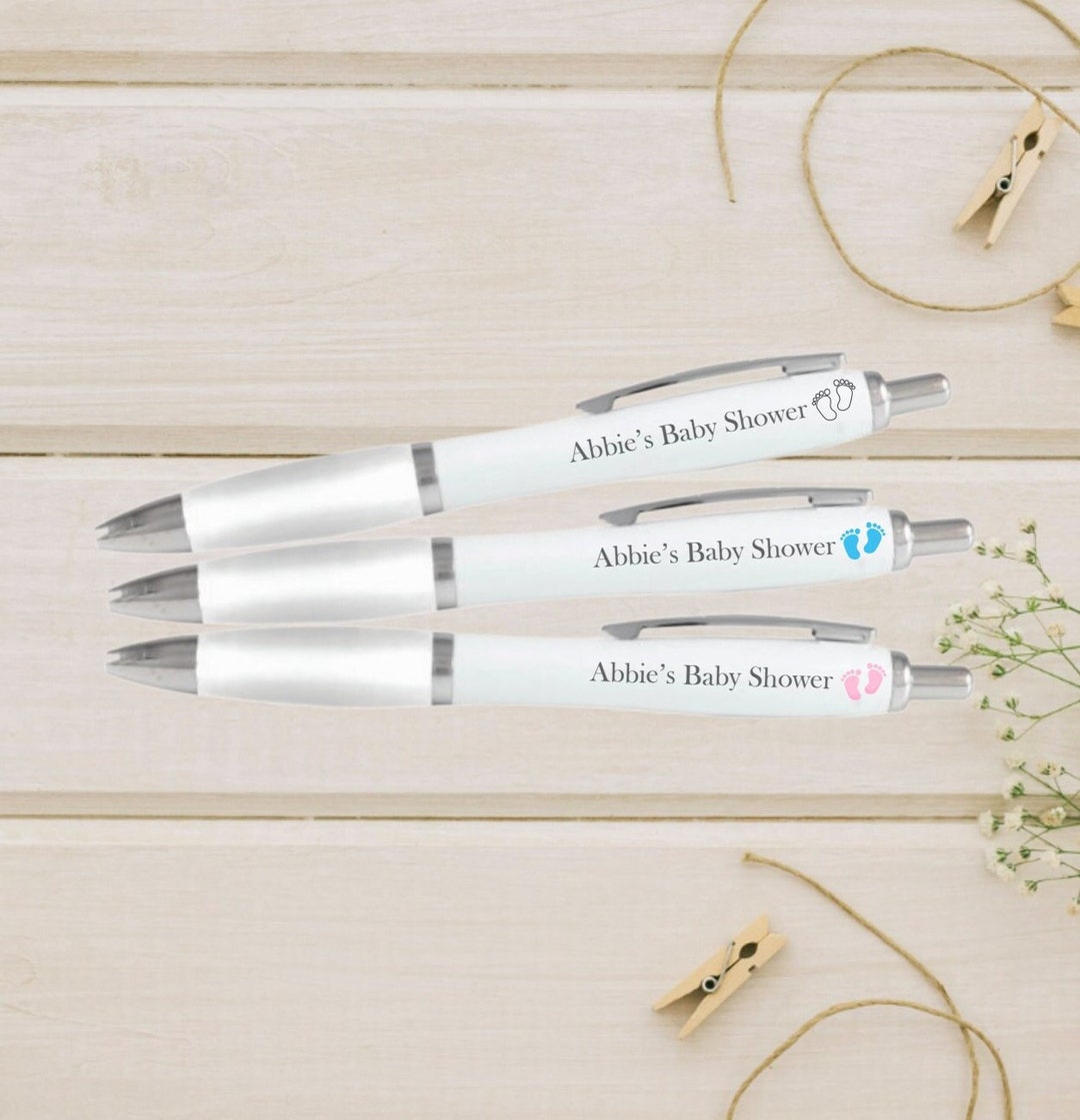 Personalised Baby Shower Favour Pens Keepsakes - Etsy UK