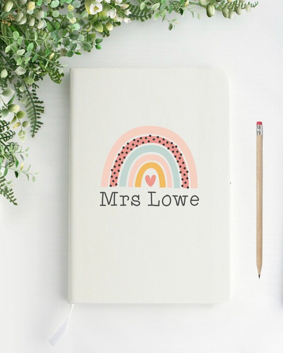 Rainbow Thank You Teacher Notepad Notebook Journal Gift - Etsy