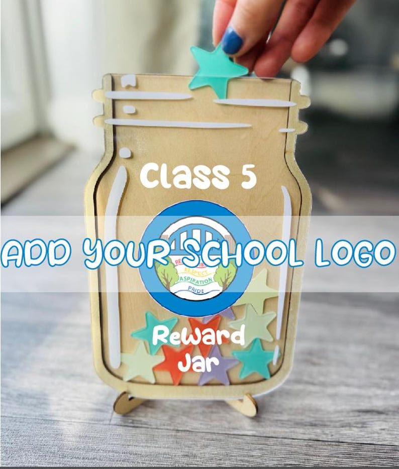 Personalised PHOTO/LOGO Star Reward Jar – With Child’s Photo & Name OR ...