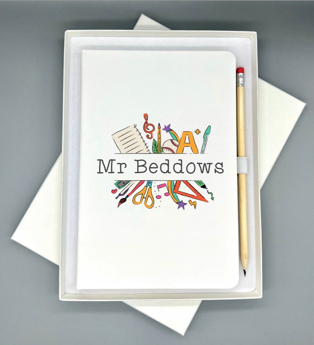 Thank You Teacher Notepad Notebook Journal Gift - Personalised Teacher ...