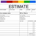 Estimate-invoice Printable Template Business Form Word - Etsy