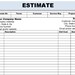 Estimate-invoice, Printable Template , Business Form , Word, PDF ...