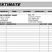 ESTIMATE-INVOICE | Template | Lined Platinum | Printable Form | Instant ...