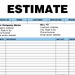 ESTIMATE INVOICE Template | Spring Sky Blue | Printable Form | Invoice ...