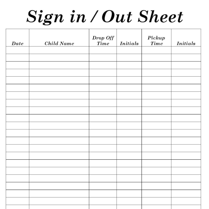 Daycare Name to Face Sheets - Etsy