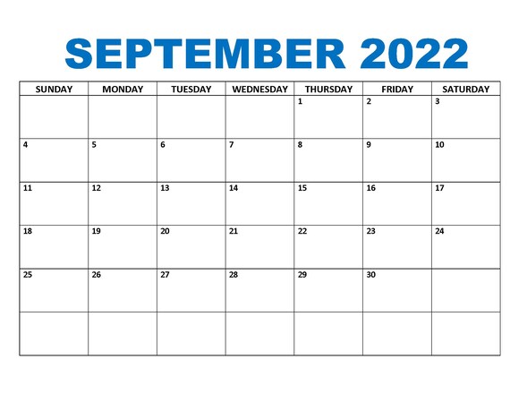 Sept 2022 Calendar With Holidays