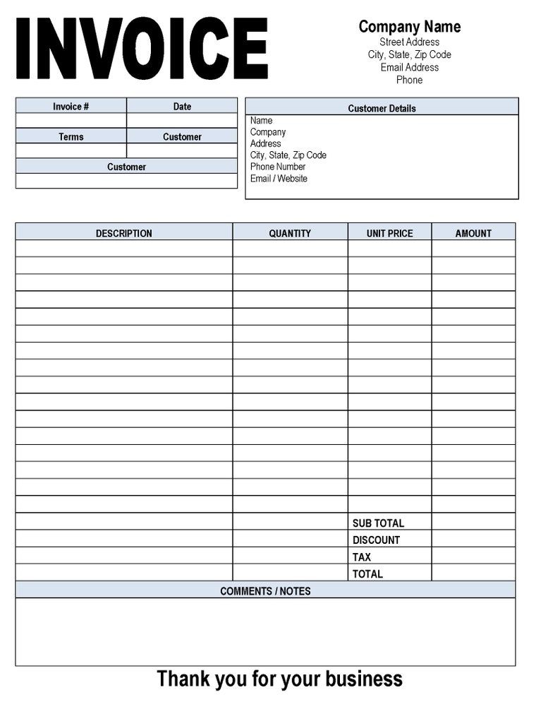 Estimate-invoice Template. Printable Business Estimate Form. Proposal ...
