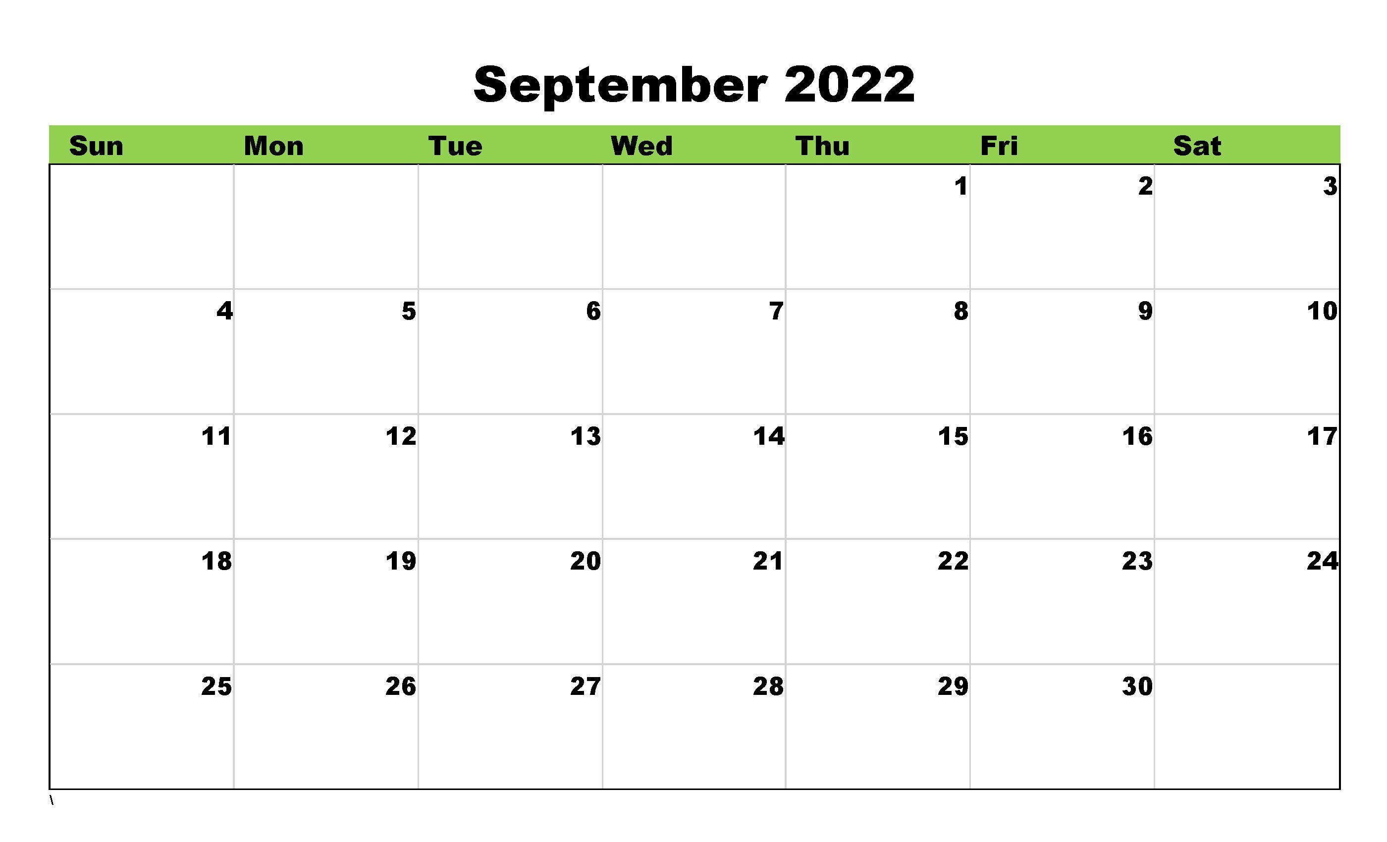 August And September 2022 Calendar Printable