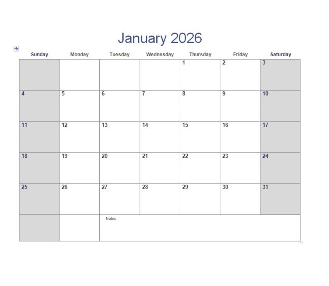 Fiscal School Year Calendar January 2026-december 2026 | Printable ...