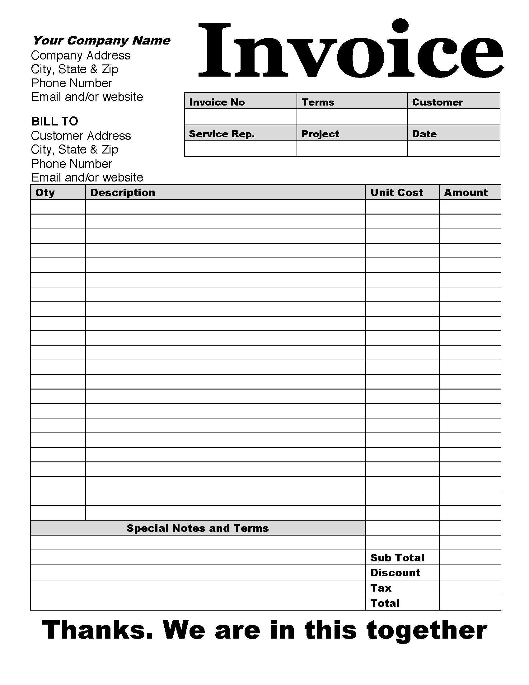 ESTIMATE-INVOICE Template | Old Gray Black - Documented Template ...