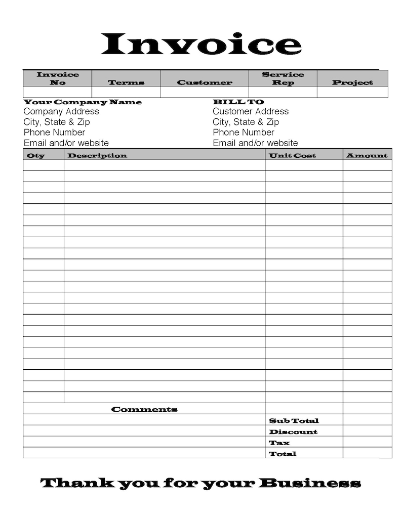 Estimación-Factura / Plantilla / Factura imprimible / Formulario ...