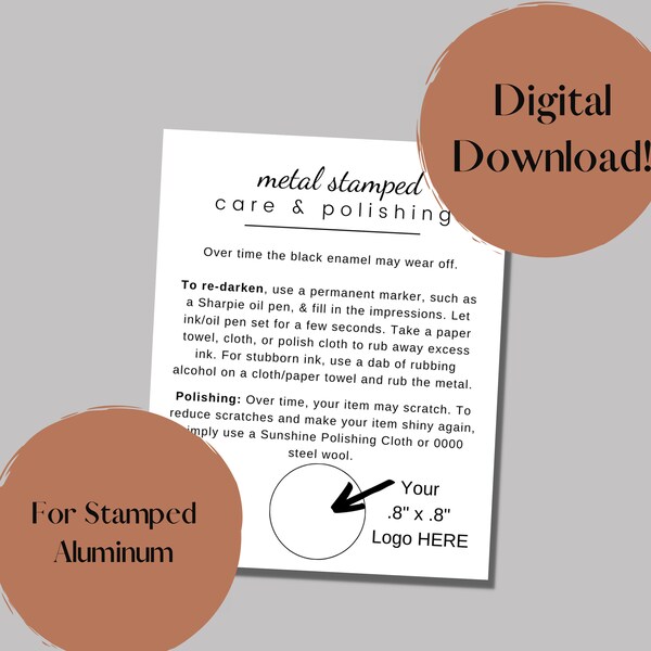 Jewelry Care Card - Etsy