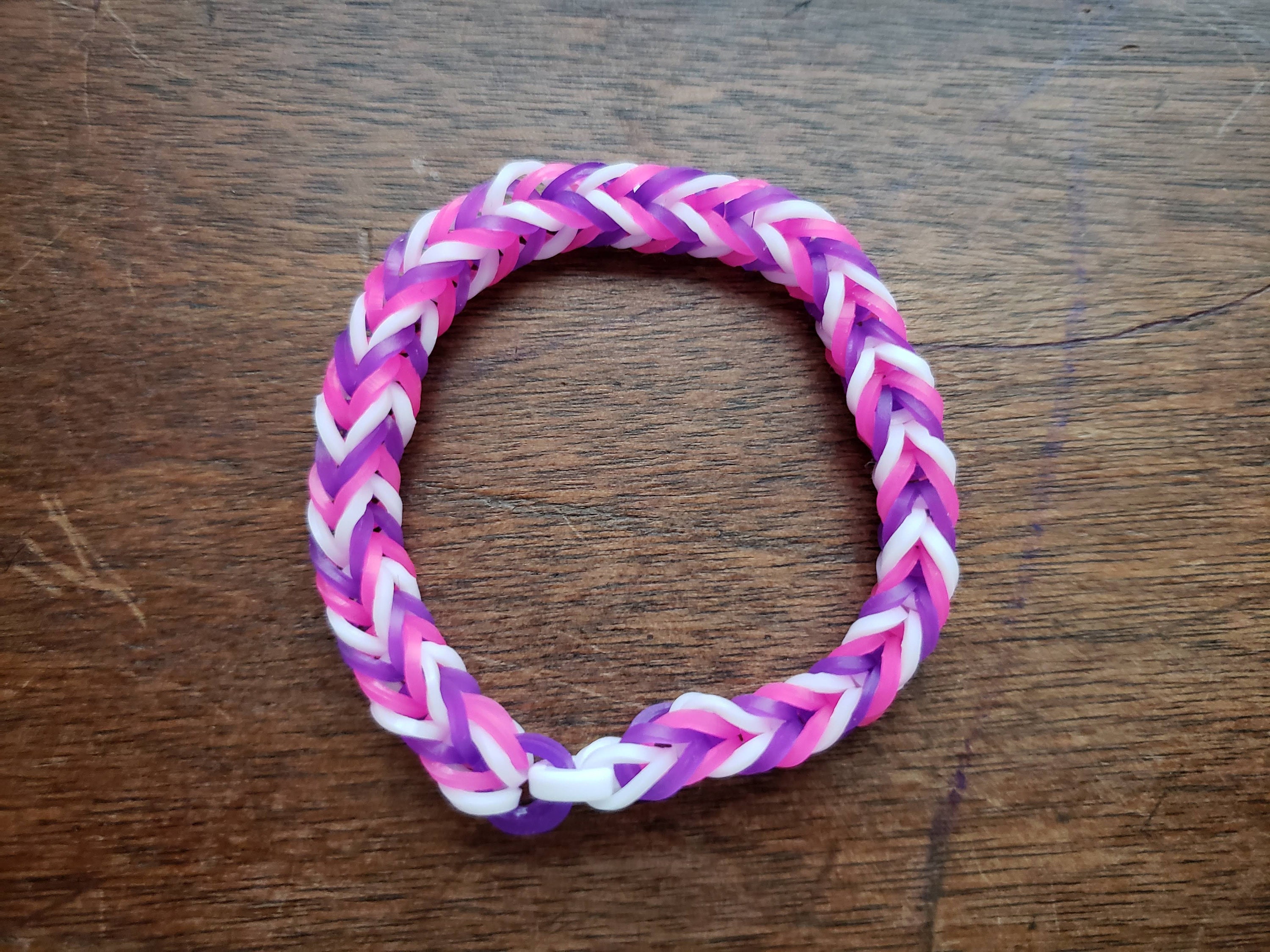 Colorful Rubber Band Friendship Bracelets Fishtail Pattern | Etsy