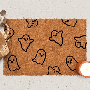 Ghost Door Mat | Welcome Mat | Ghost Door Mat | Halloween Door Mat ...
