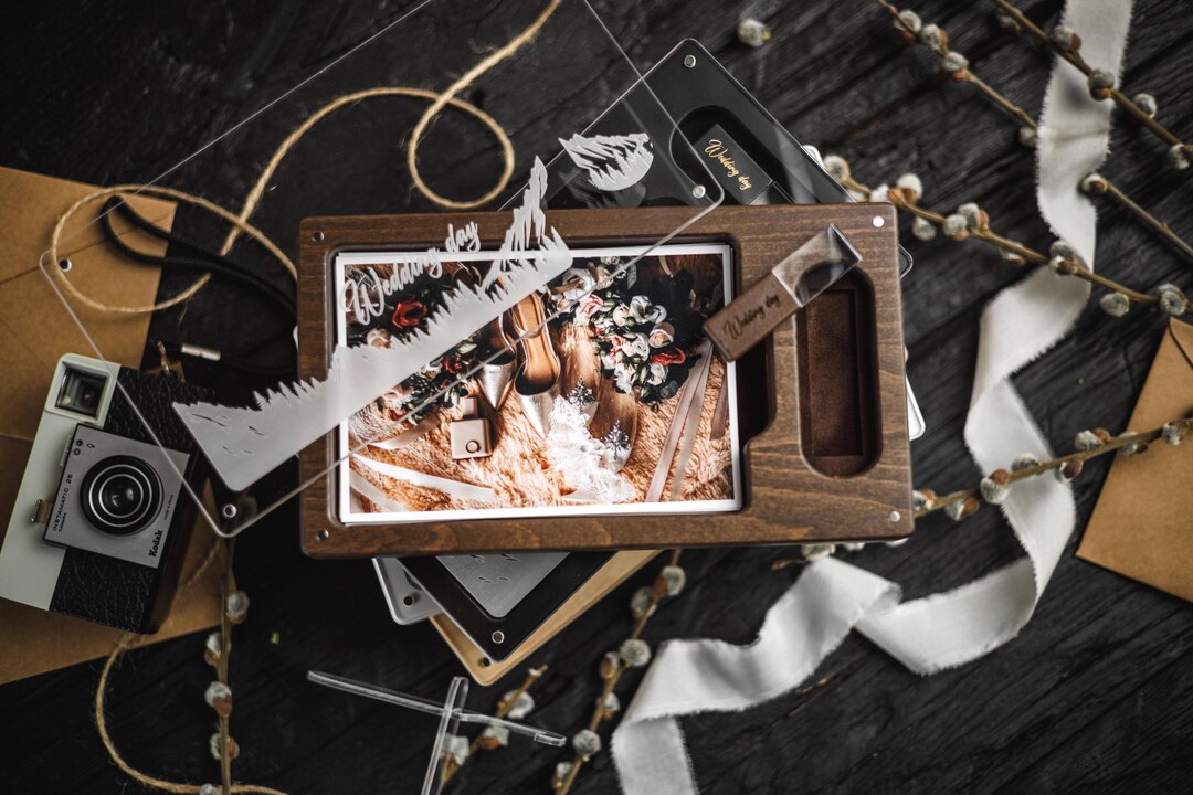 Photo Box With Crystal USB | 4x6 5x7 6x8 | Box for Photographers ...