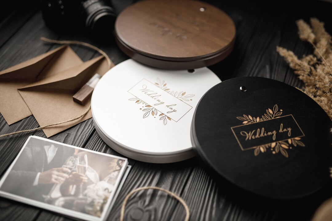 Personalized Wedding Box With Wooden USB| Wedding Photo Box | Engraved ...