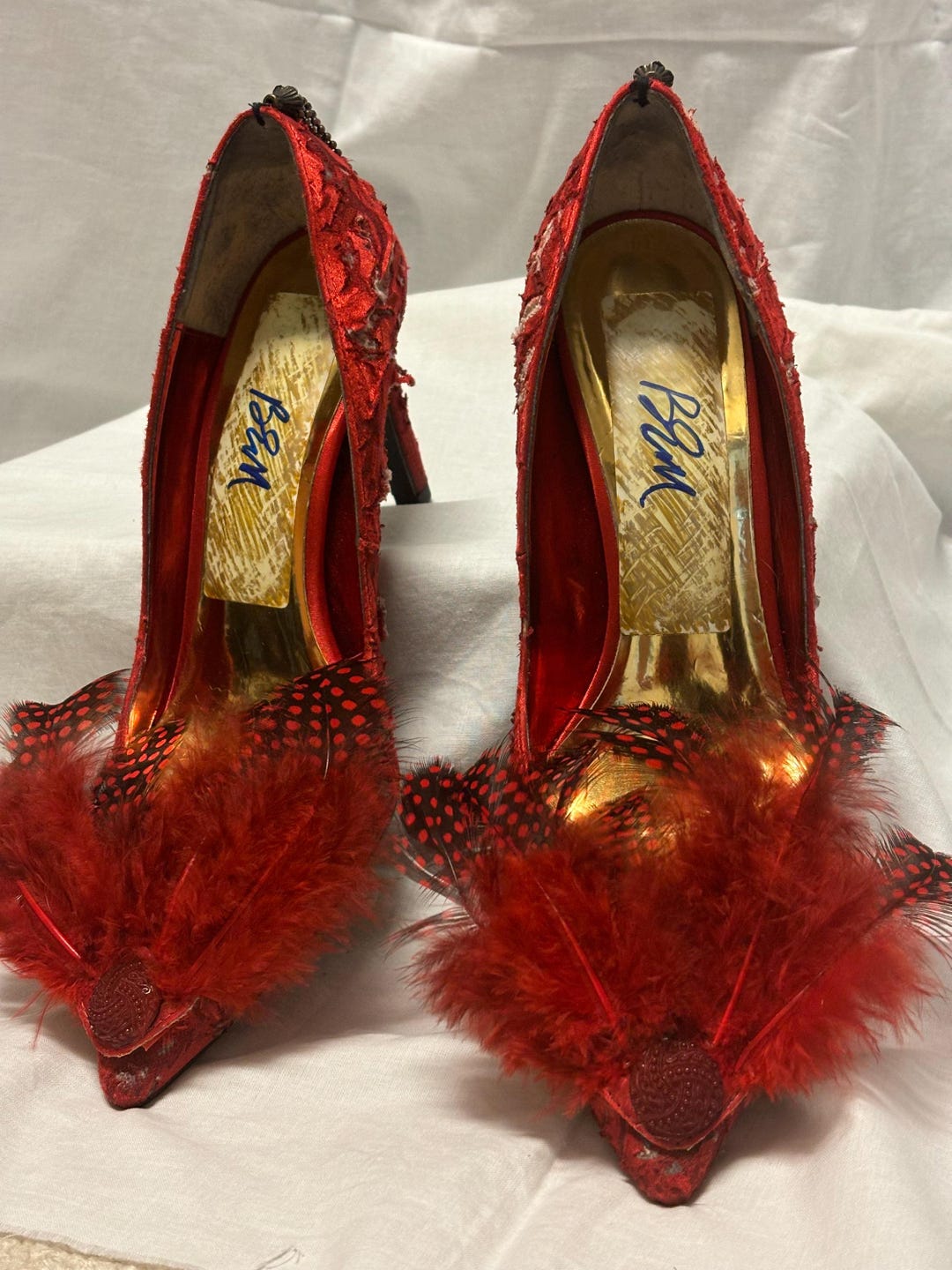 Unique Upcycled Red Distressed Heels *one of a Kind* Victorian Gothic ...