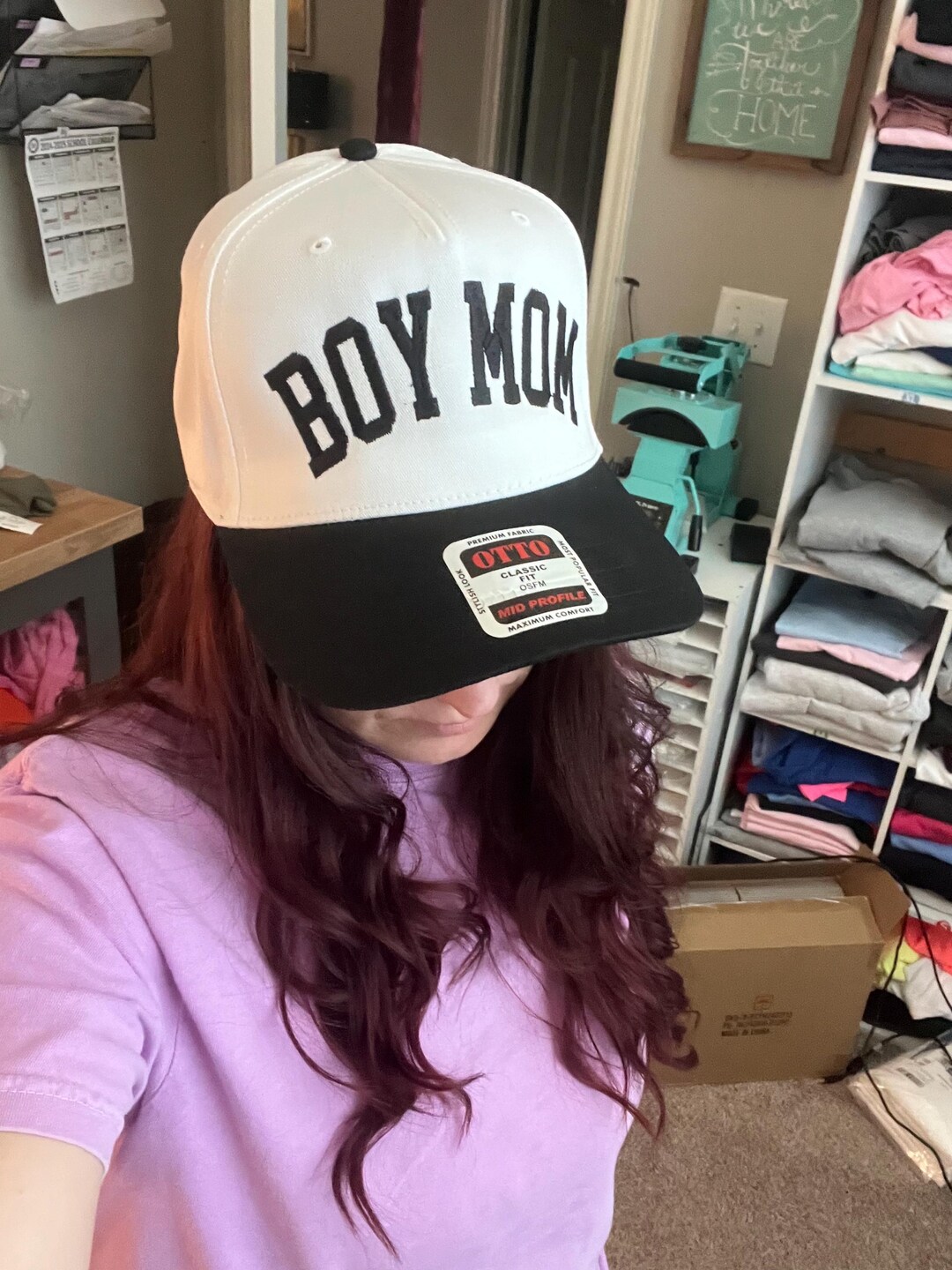 BOY MOM Embroidered Otto Trucker Hat - Etsy