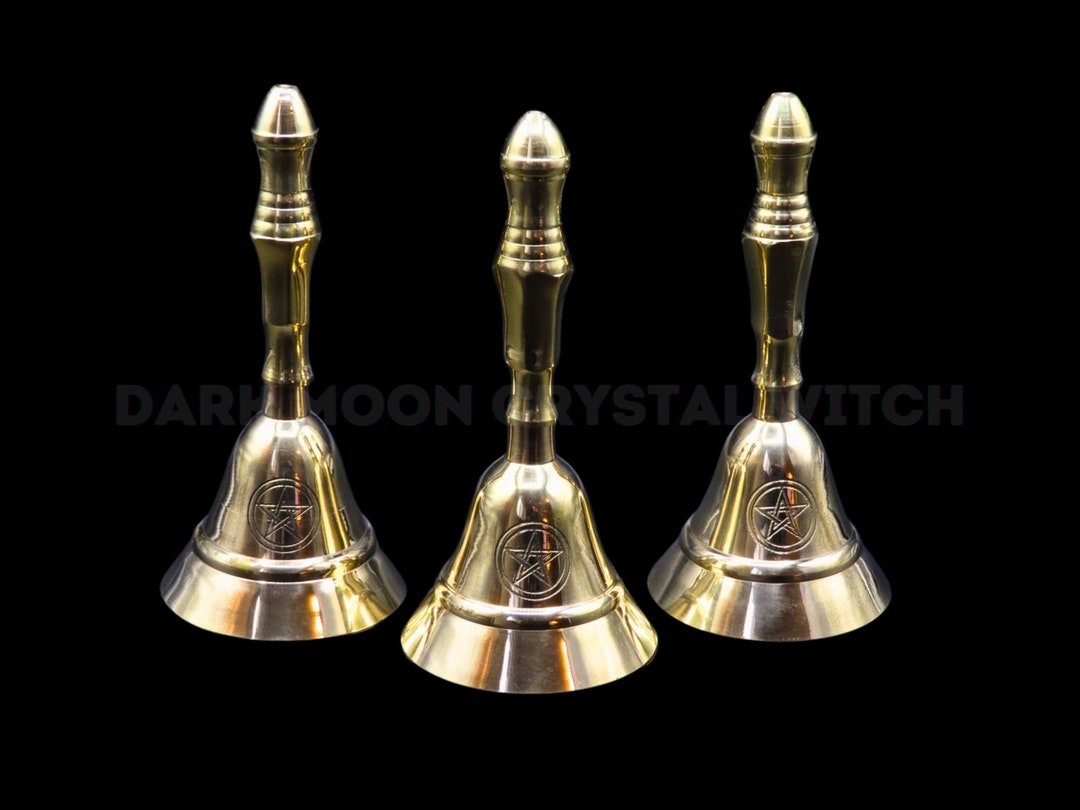 Brass Altar Bell (pentacle Engraved), Ritual Bell, Altar Bell, Altar ...
