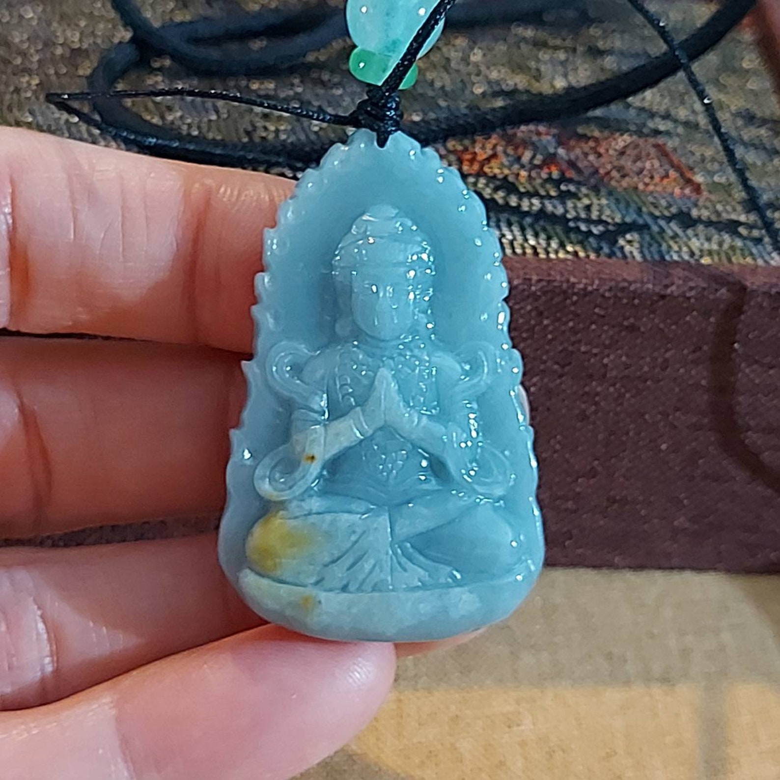 Djade Certified Natural Green A Jadeite Jade Pendant Carved | Etsy