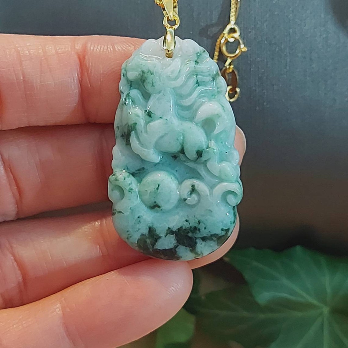Djade-certified Natural Green Grade A Jade Jadeite Chinese Zodiac ...