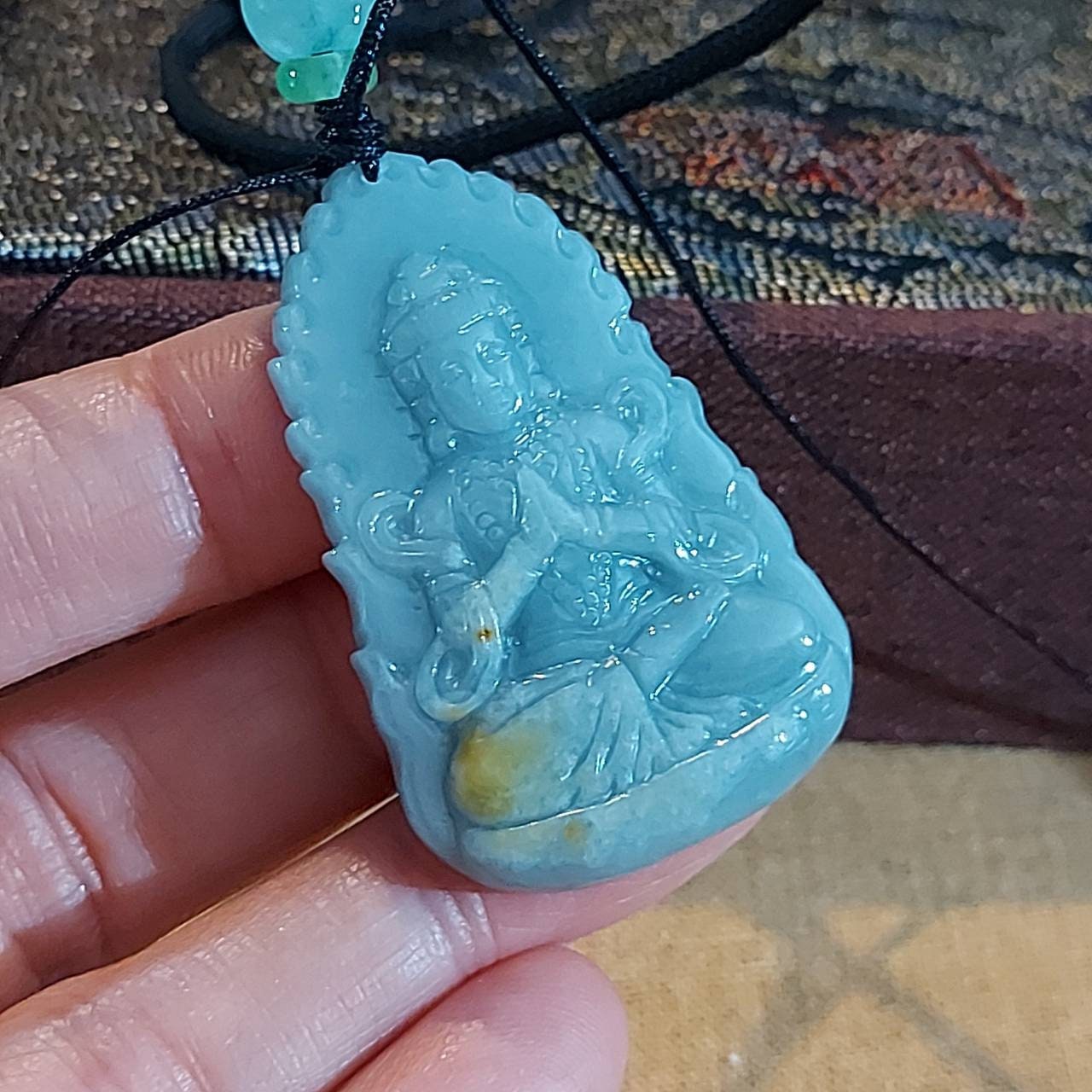 Djade Certified Natural Green A Jadeite Jade Pendant Carved | Etsy