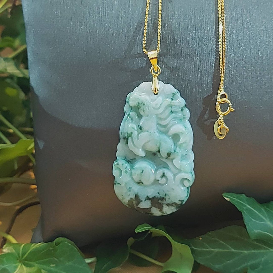 Djade-certified Natural Green Grade A Jade Jadeite Chinese - Etsy