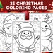 25 Kids Christmas Coloring Pages Bundle Vol. 1 Santa Claus | Etsy