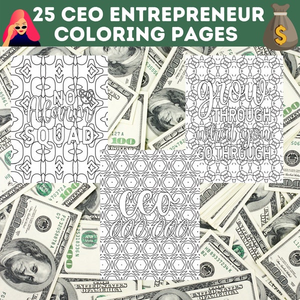 Entrepreneur Coloring Pages - Etsy