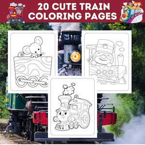20 Cute Train Coloring Pages, Choo Choo Train Printable, Locomotive ...