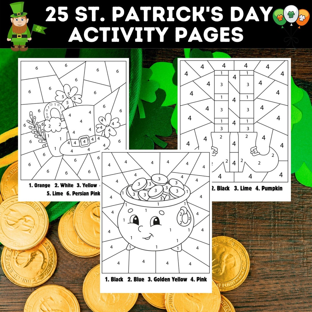 25 Fun Saint Patrick's Day Activity Page Bundle, Kids Saint Patricks ...
