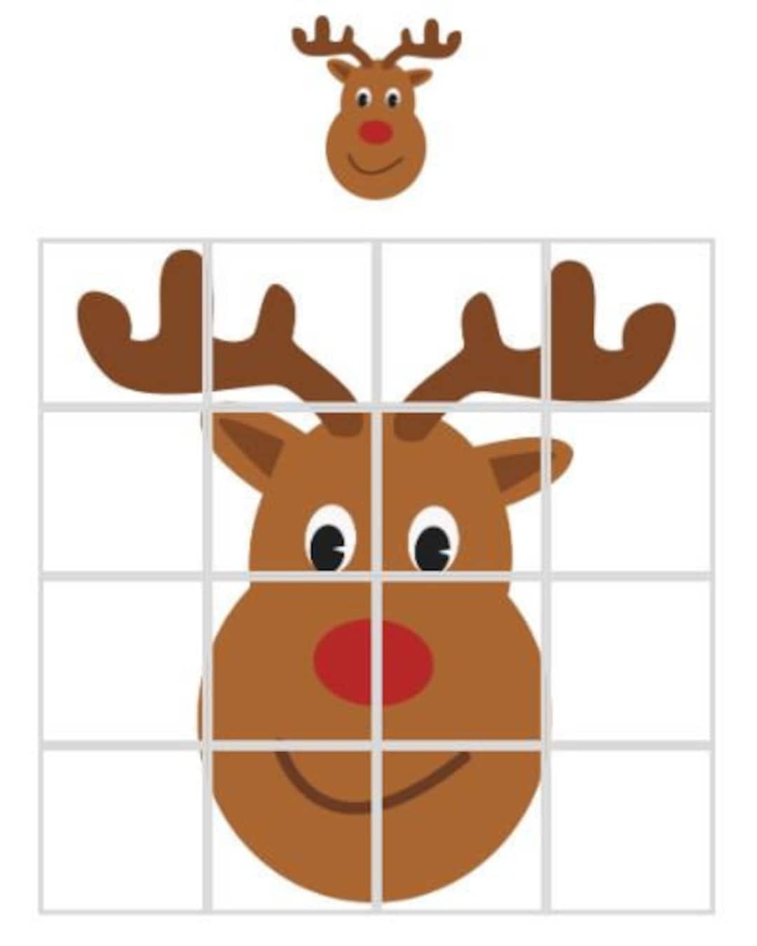 Rudolph the Red-nosed Reindeer Printable Jigsaw Puzzle, 16 Piece Jigsaw ...