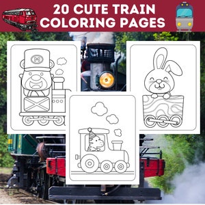 20 Cute Train Coloring Pages, Choo Choo Train Printable, Locomotive ...