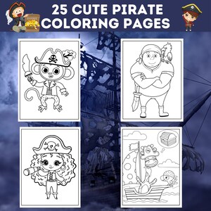 25 Cute Pirate Coloring Pages, Pirate Printable, Pirates, Ship, Parrots ...