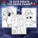 25 Cute Pirate Coloring Pages, Pirate Printable, Pirates, Ship, Parrots ...