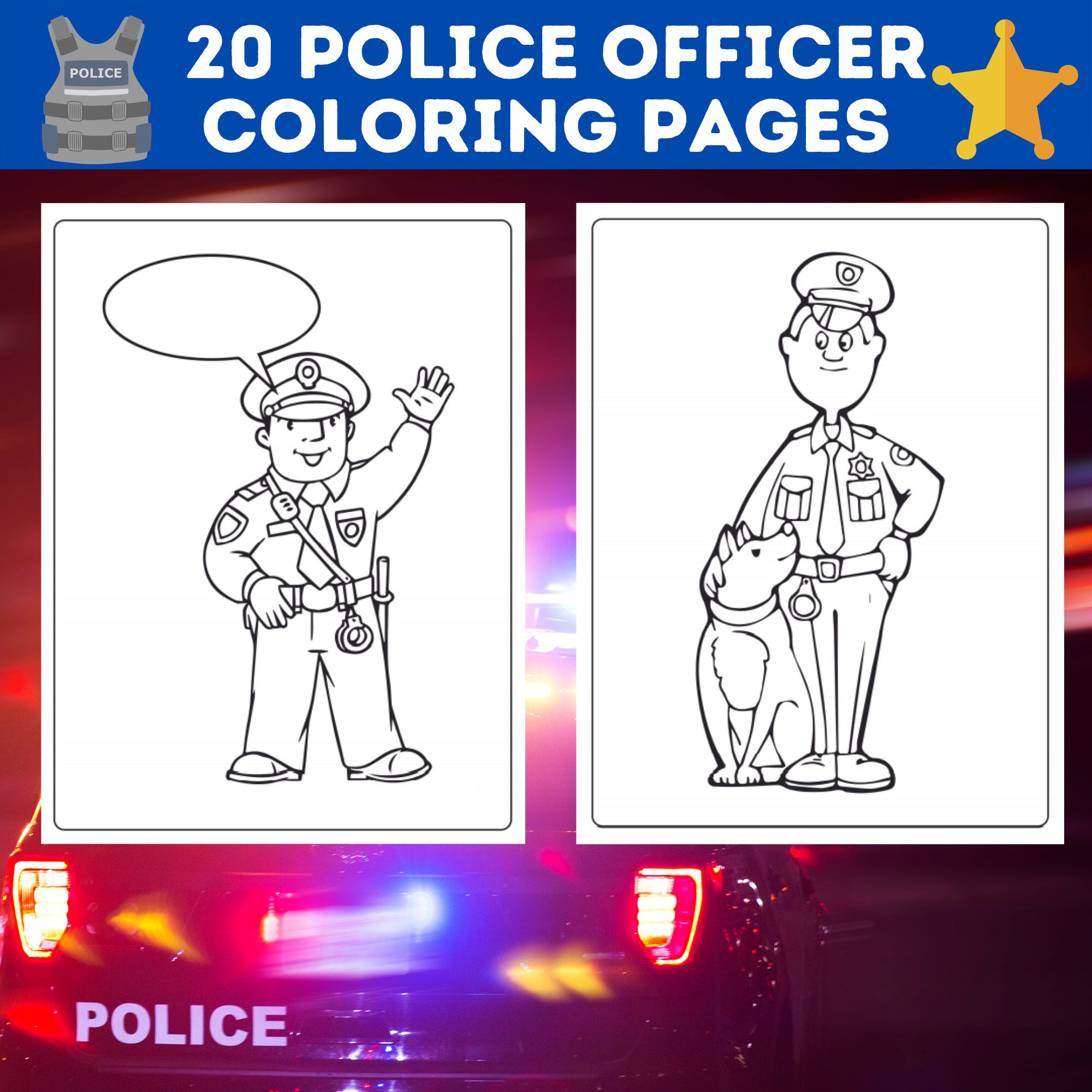 Police Woman Coloring Pages