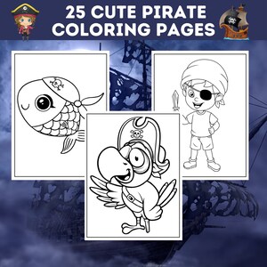 25 Cute Pirate Coloring Pages, Pirate Printable, Pirates, Ship, Parrots ...