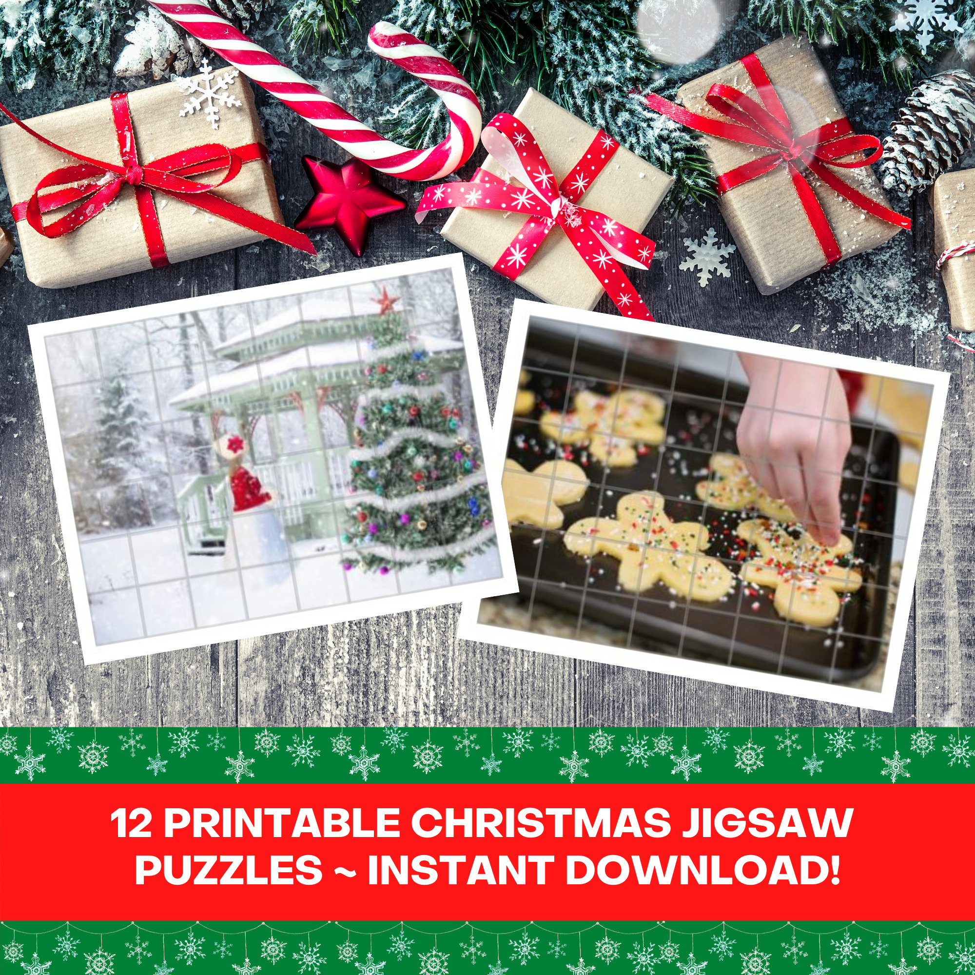 12 Printable Christmas Jigsaw Puzzles Bundle Each Jigsaw Has - Etsy ...