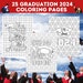 2024 Graduation Coloring Pages Bundle, 2024 Graduate Printable, 2024 ...