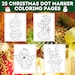 25 Kids Christmas Dot Marker Coloring Pages, Santa Claus, Reindeer ...