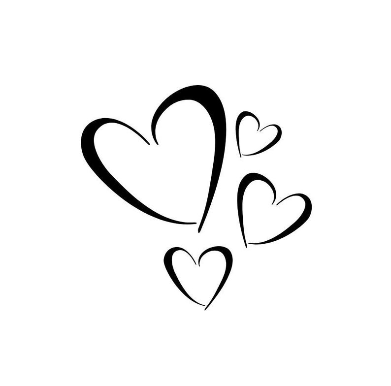 4 Hearts Clip Art PNG SVG JPG Digital Download Art - Etsy